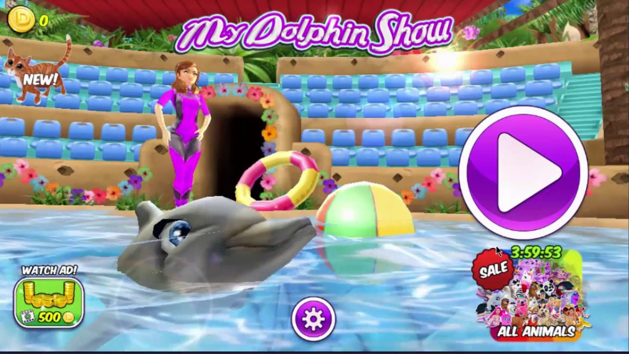 Beautiful girl Play with dolphin | Best Games For kids | Cartoons for ...