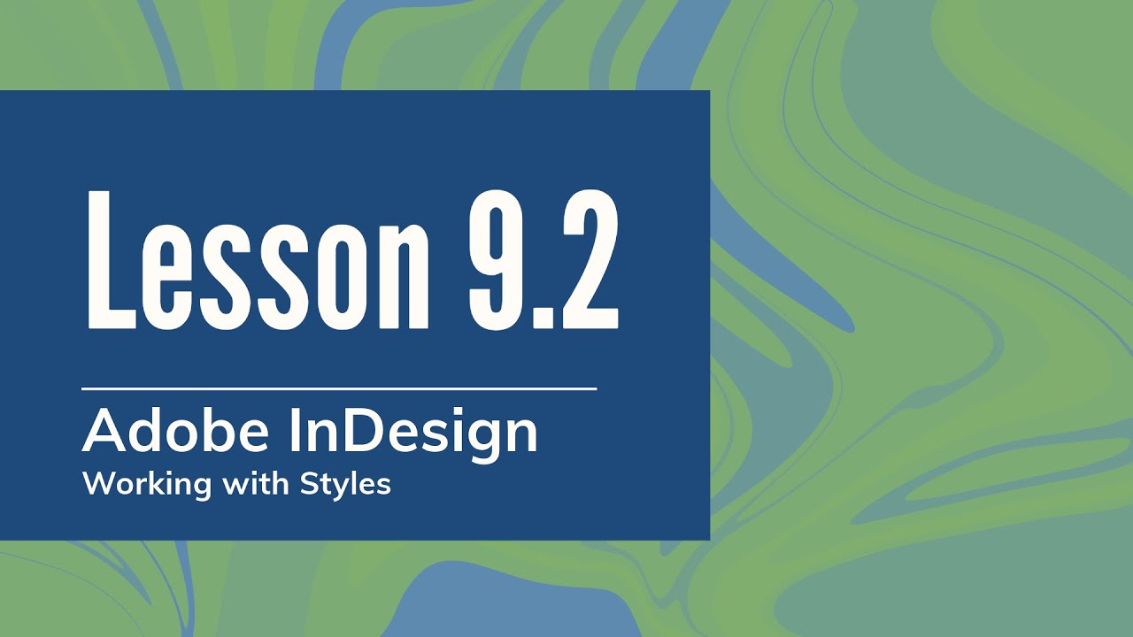 Adobe InDesign - Lesson 9.2 - YouTube