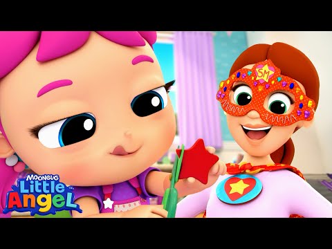 My Mom is a Superhero - Mommy Song | Little Angel And Friends Kid Songs