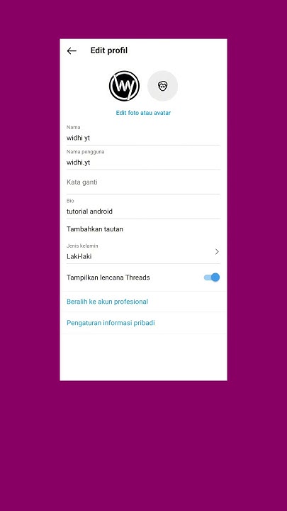 CARA MENGHILANGKAN THREADS DI BIO INSTAGRAM - YouTube