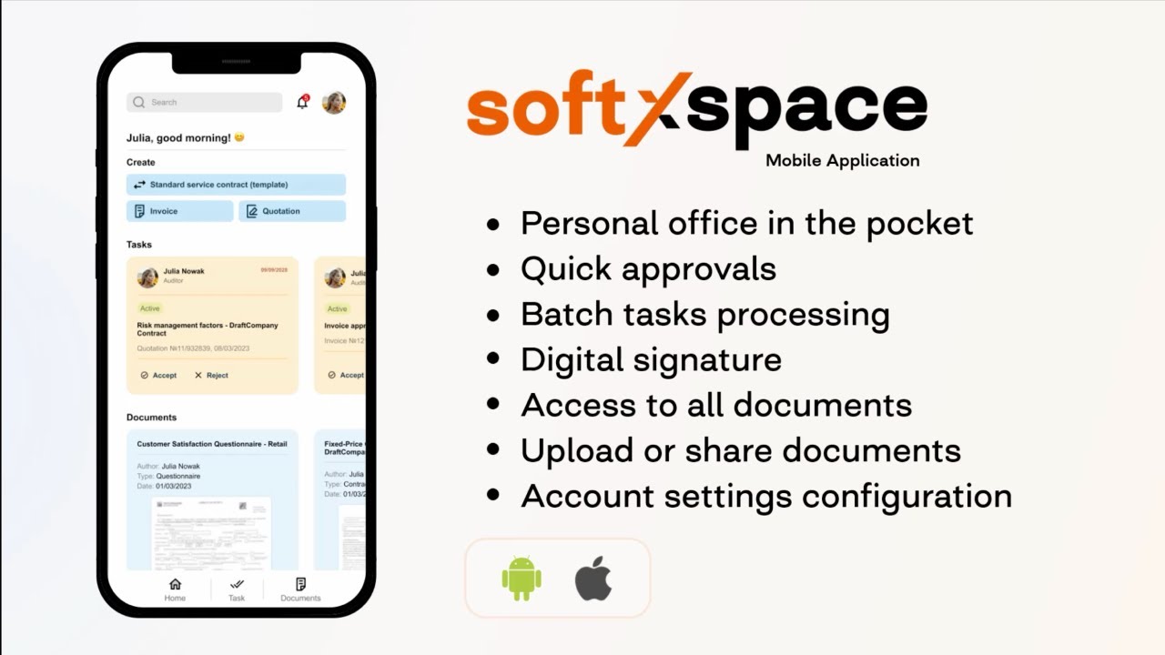 softXspace Mobile App: Your Office in the Pocket - YouTube