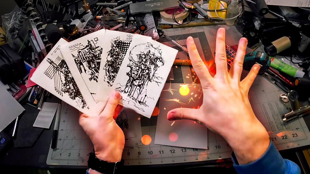 Printing my Drawings with a Label Printer - YouTube