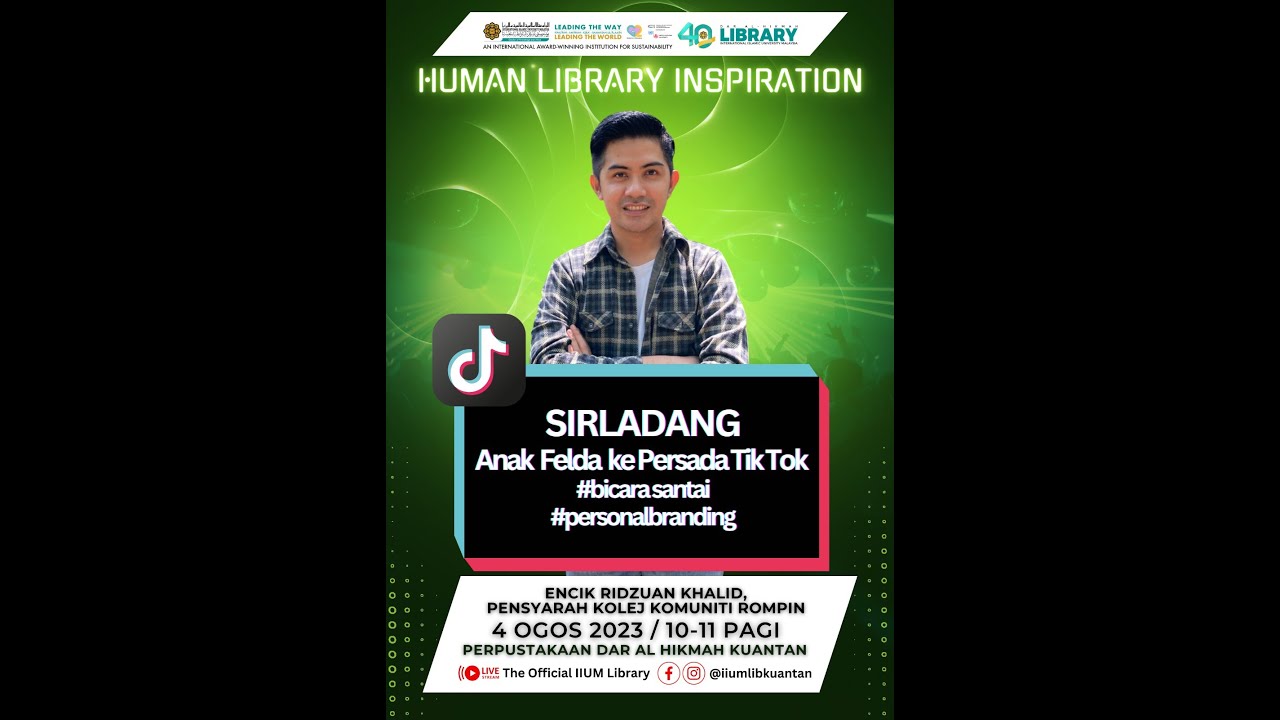 Human Library Inspiration : "SirLadang": Anak Felda Ke persada Tiktok ...