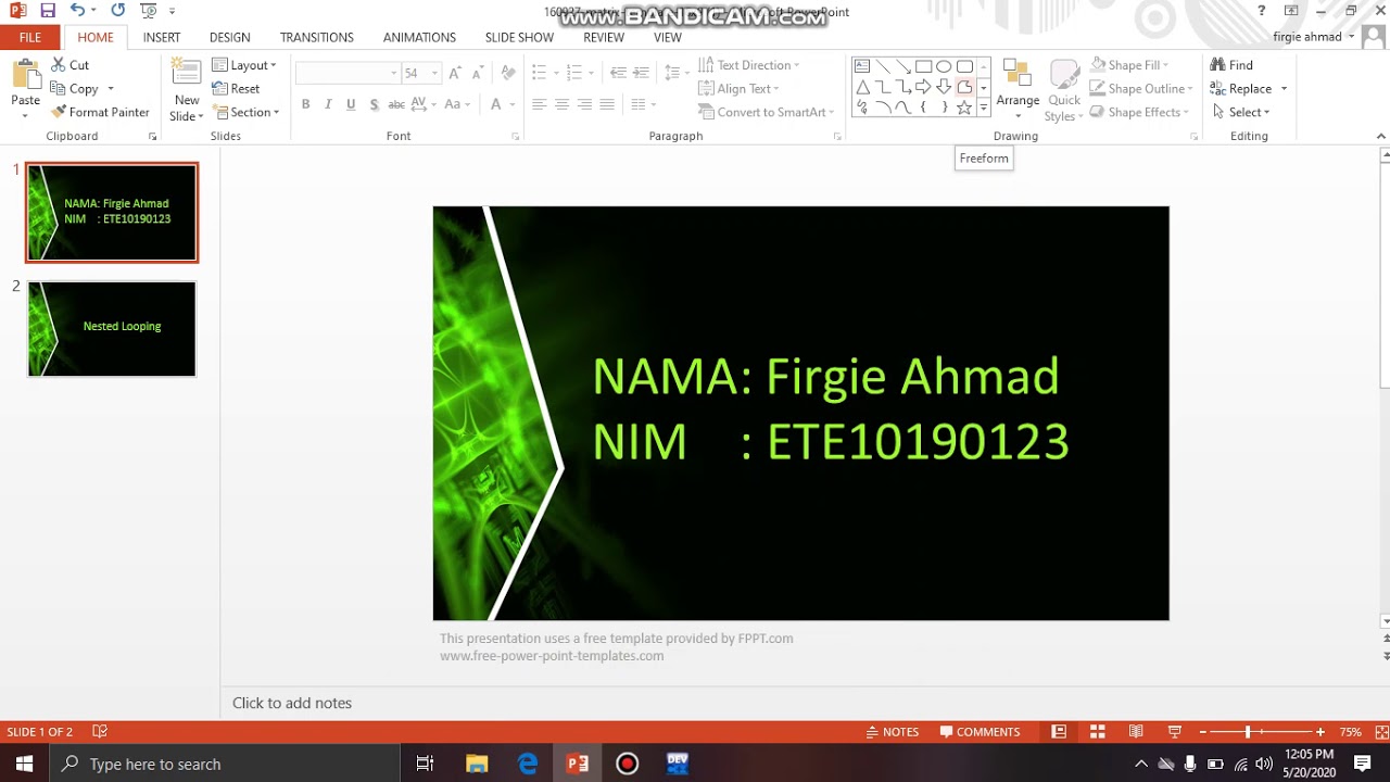 Membuat Program Nested Looping Perulangan Bersarang Pada Aplikasi C Youtube