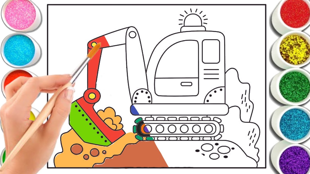 JCB Drawing, Painting, Coloring for kids & Toddlers & Kids | Basic How ...