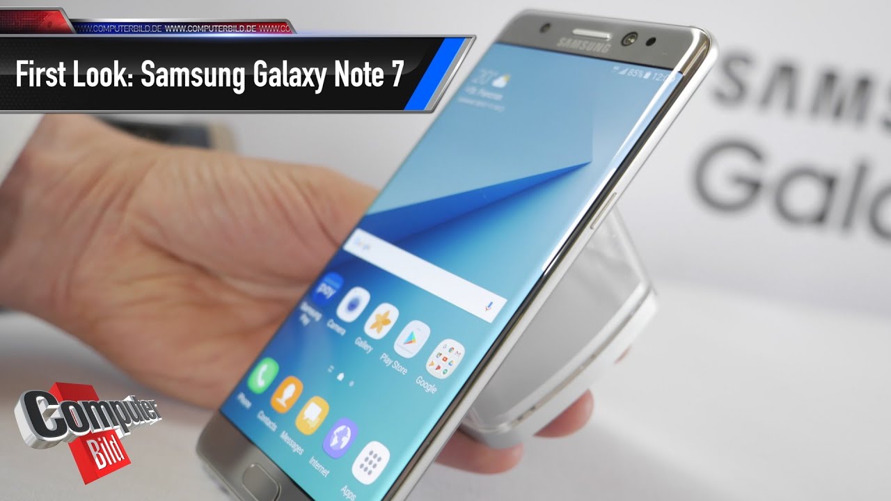 Samsung Galaxy Note 7: Android-Phablet mit Stift und Iris-Scan - YouTube
