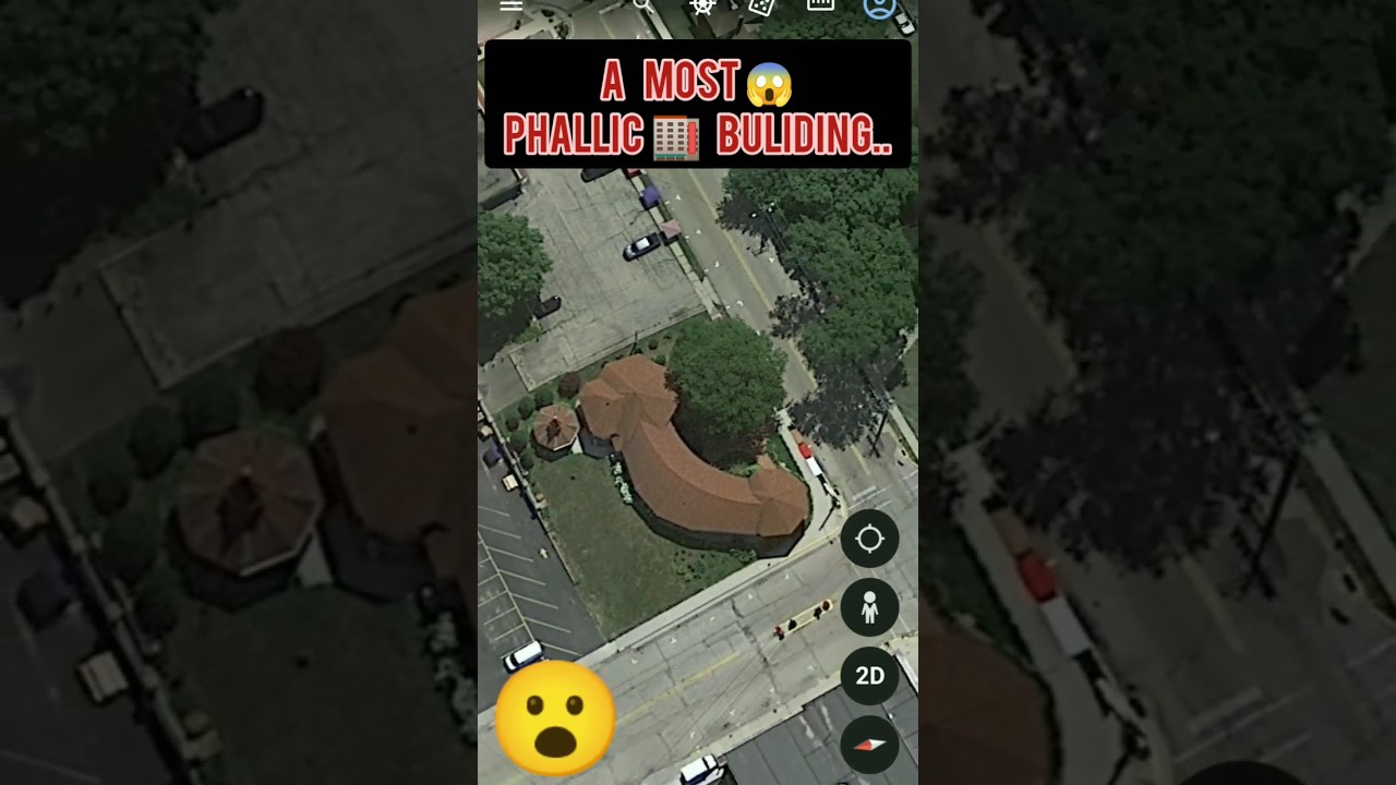 I found 😱 a most phallic buliding🏬...on google earth 🌏🌐.... # ...