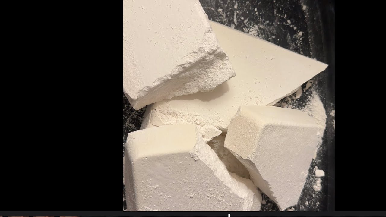 Tried making my own Calcium Carbonate Gym chalk block | ASMR | oddly ...