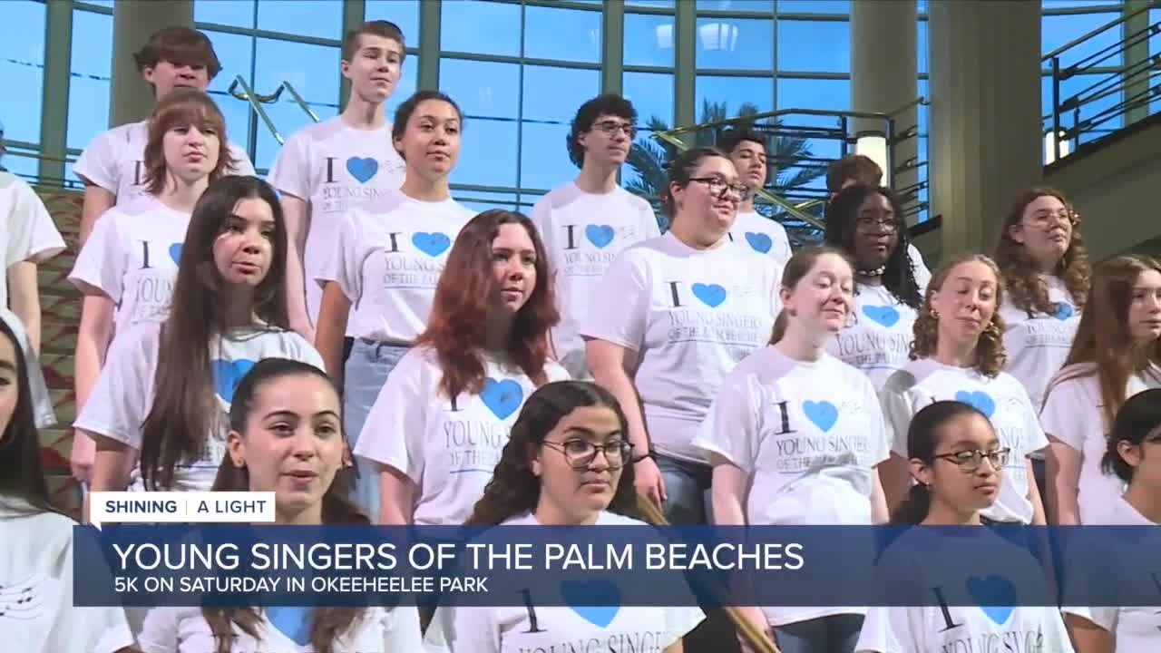 Young Singers sing National Anthem for WPTV - YouTube