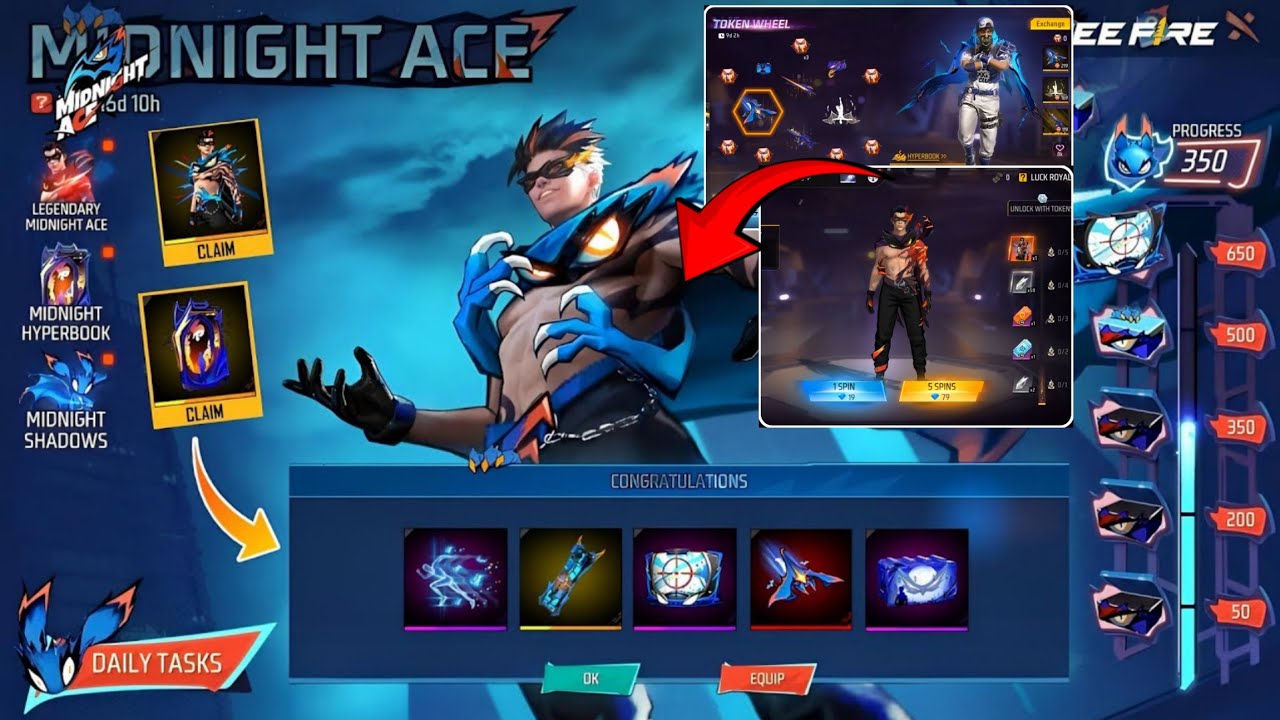 MIDNIGHT ACE Event Tutorial - How to claim All Free rewards - Hyperbook ...