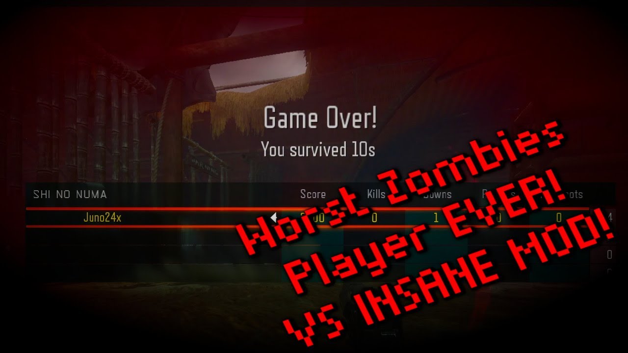 BO3 Zombies - Worst Zombies Player Ever VS Insane Mod - YouTube
