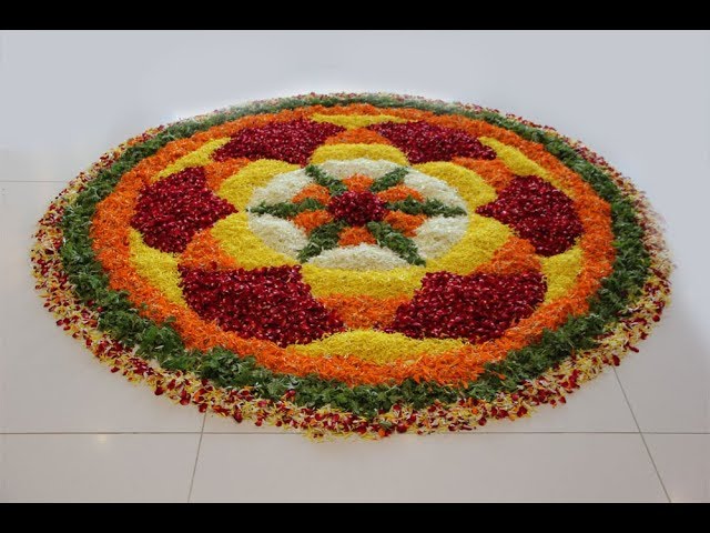 Beautiful Onam Pookalam Floral