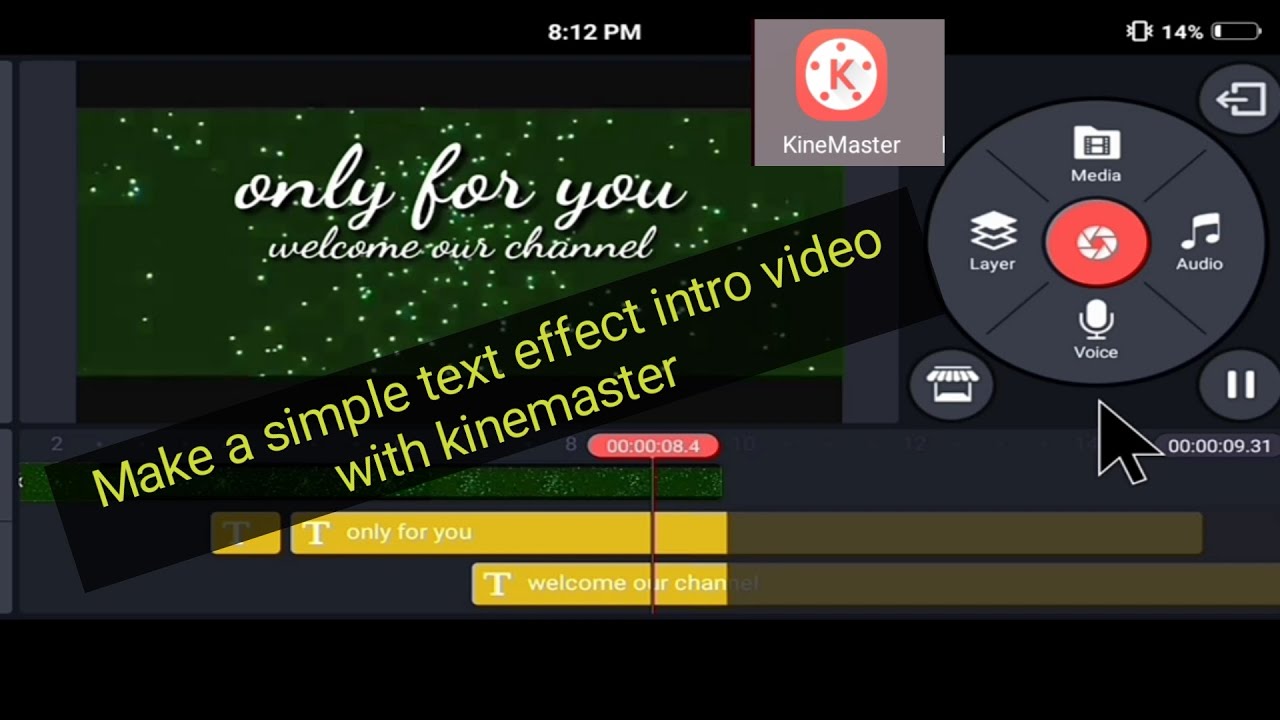Text Intro Making In Kinemaster Simple Text Intro Kinemaster Youtube