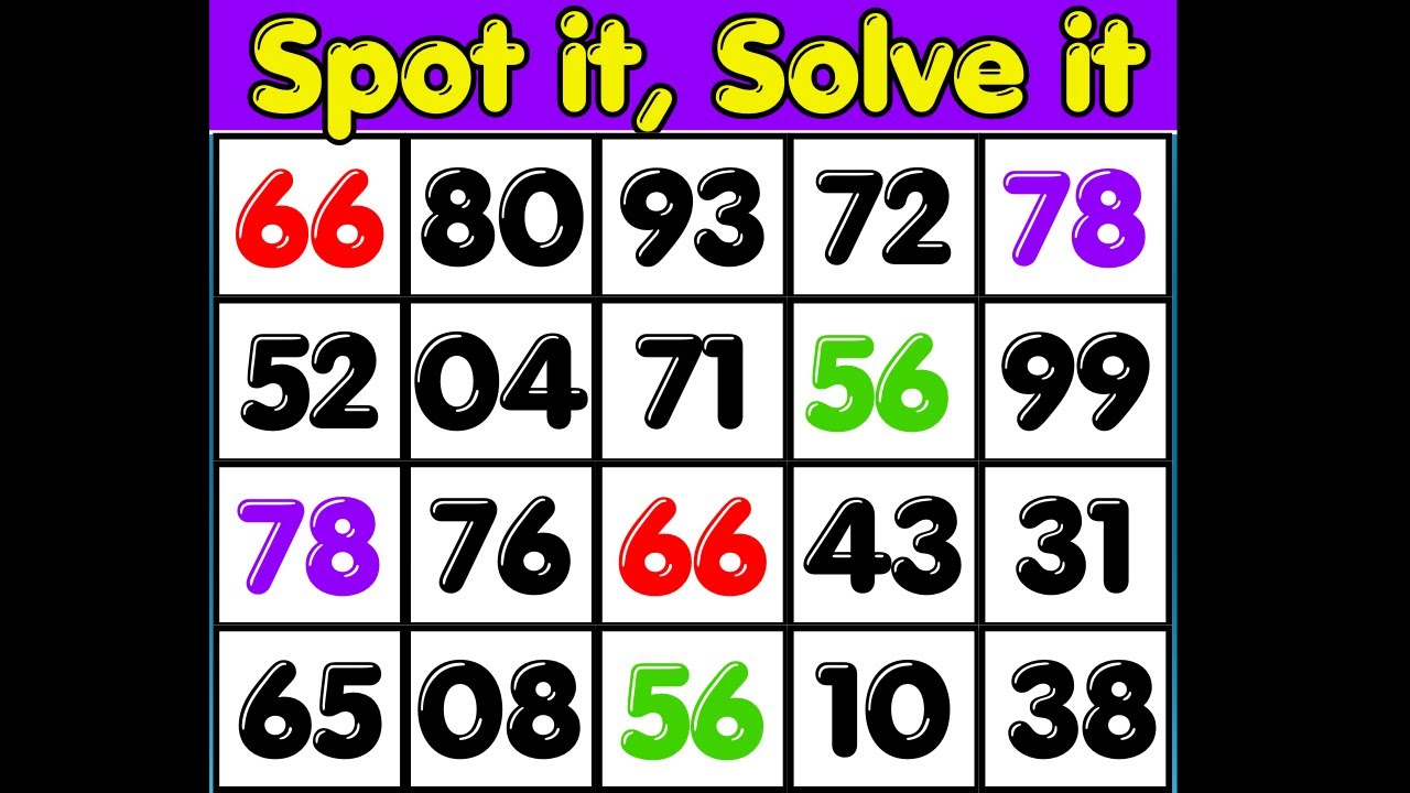 🚀Spot the Number. It’s Simple, Until It’s Not | Number Search | Puzzle ...