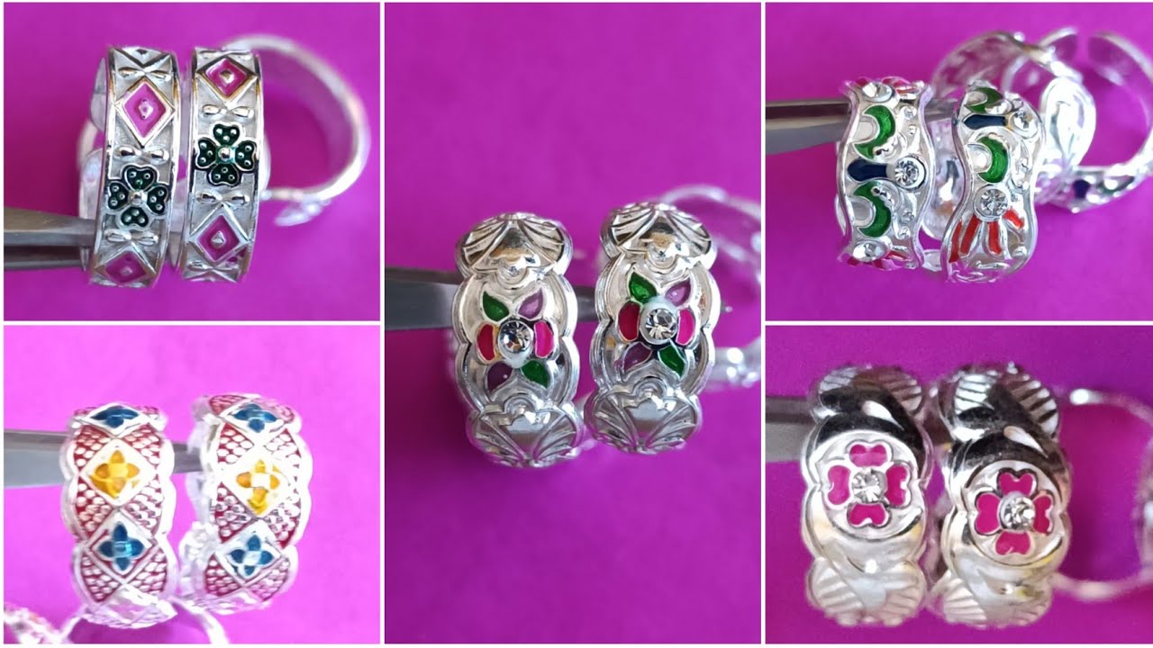 new 🤩 design toe silver rings for women | jodve silver designs | pyaz ...