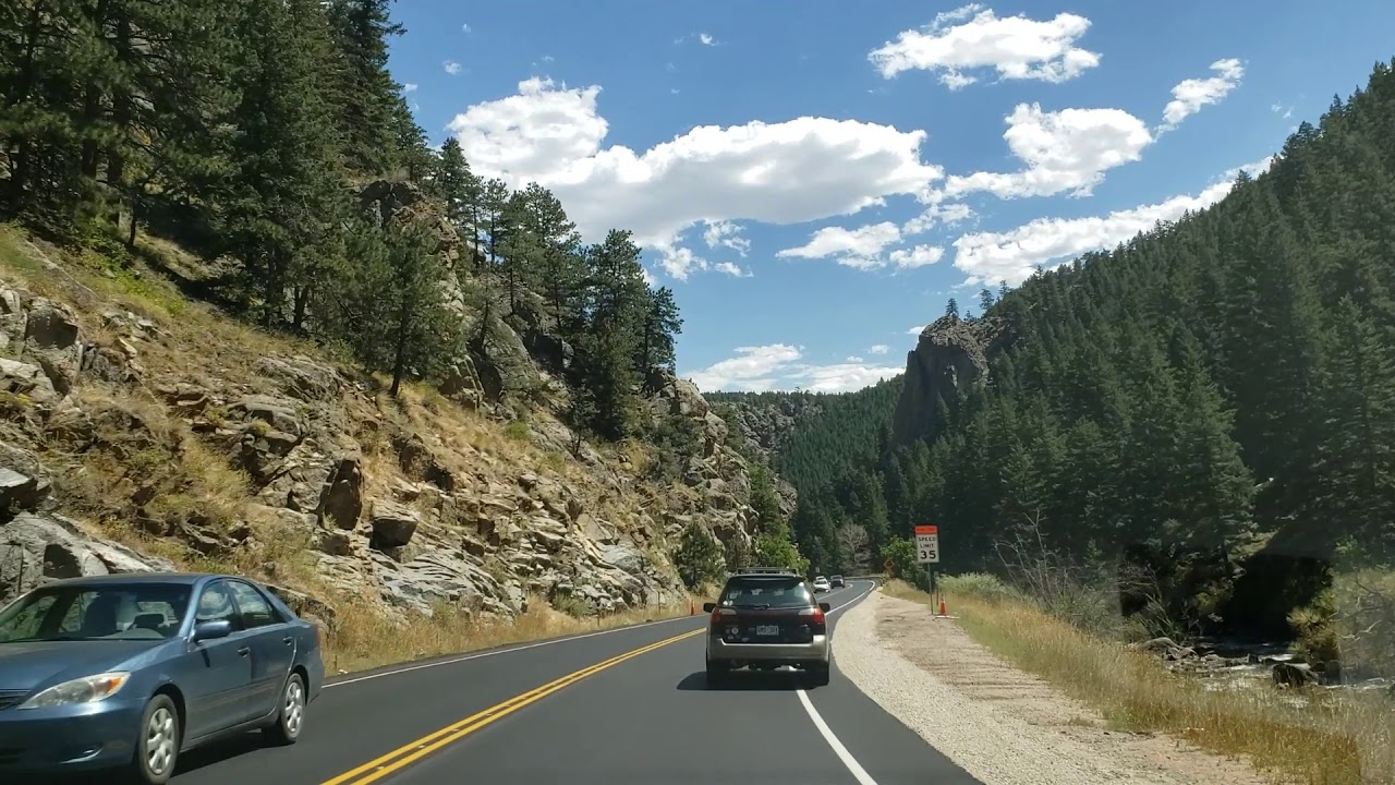 Boulder Canyon Colorado Scenic Drive - YouTube