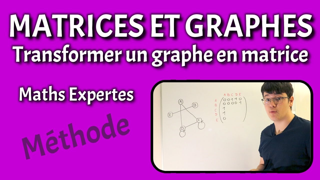 MATRICES ET GRAPHES - Transformer un graphe en matrice - Maths Expertes ...