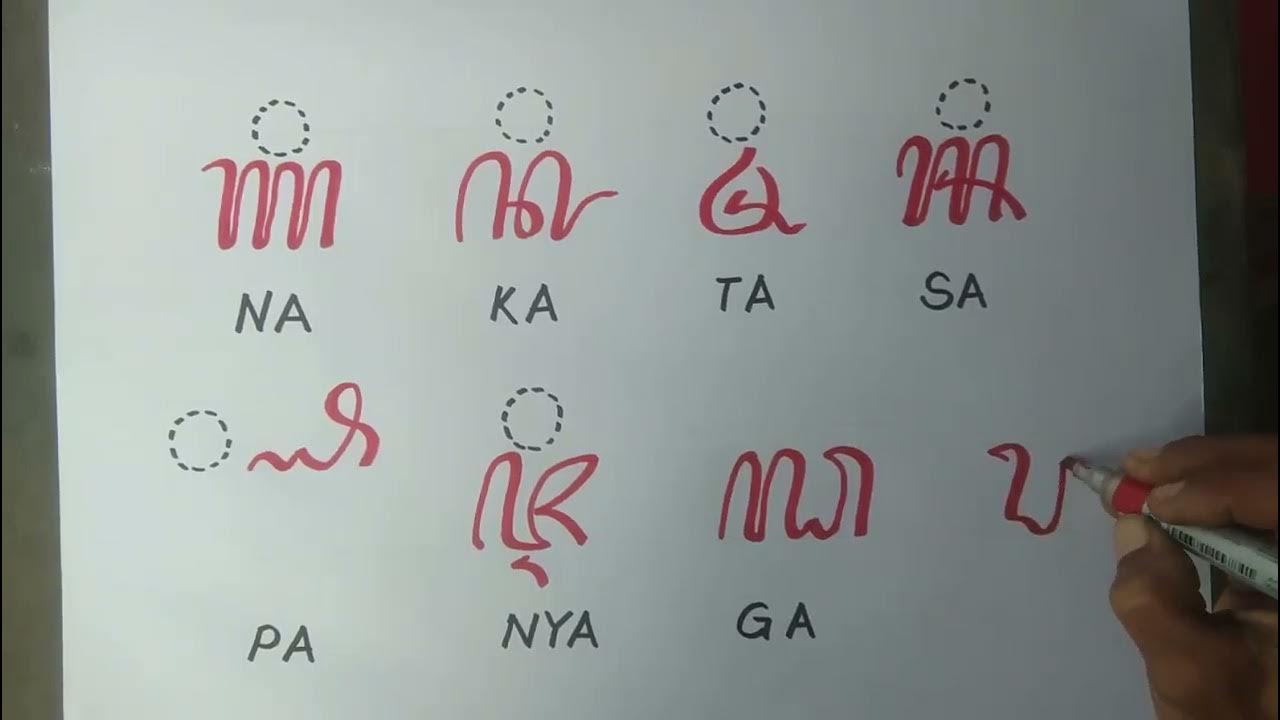 Belajar aksara jawa Fungsi dan cara penulisan #Aksara murda - YouTube