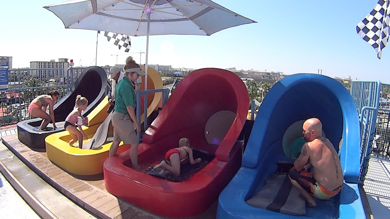 Dragging Racer Water Slide at Wet 'n Wild Orlando - YouTube