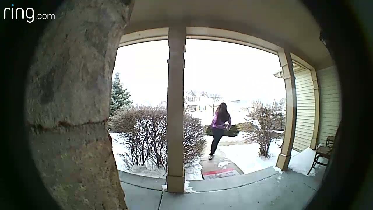 Doorbell Cam Catches Girl's Icy Slip and Fall || ViralHog - YouTube