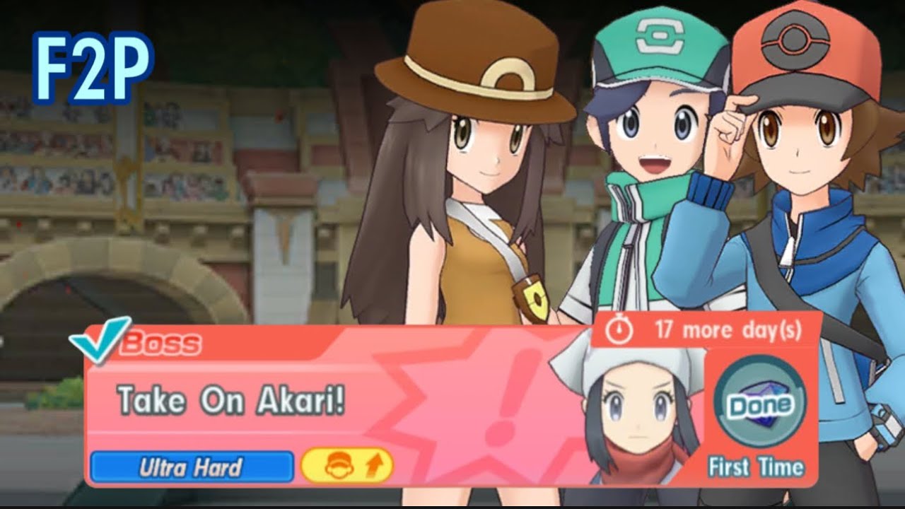 F2P Battle With A Theme Team - Take on Akari! - Pokemon Masters EX ...