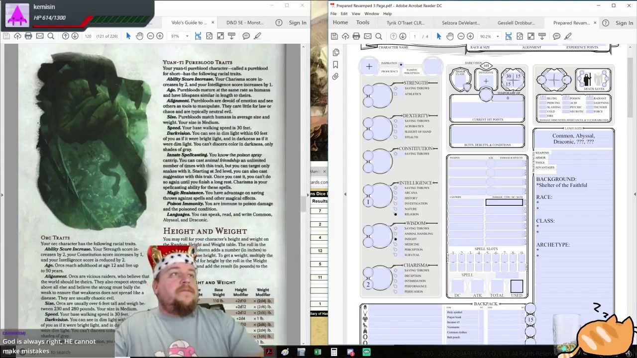 D&D 5E Character Creation: Yuan-ti Barbarian (Berserker) 16 - Nwye Eris ...