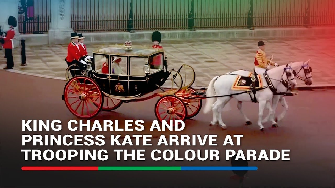WATCH: King Charles and Princess Kate arrive at Trooping the Colour ...
