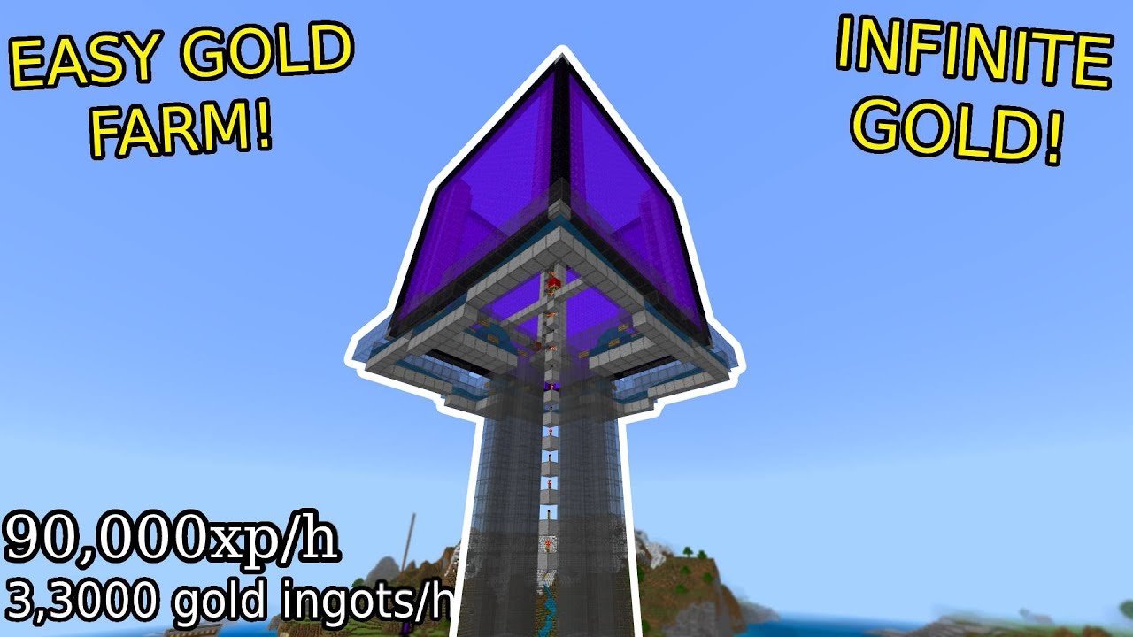 BEST gold and xp farm: 90 000xp/h GOLD FARM IN MINCRAFT BEDROCK 1.19 ...