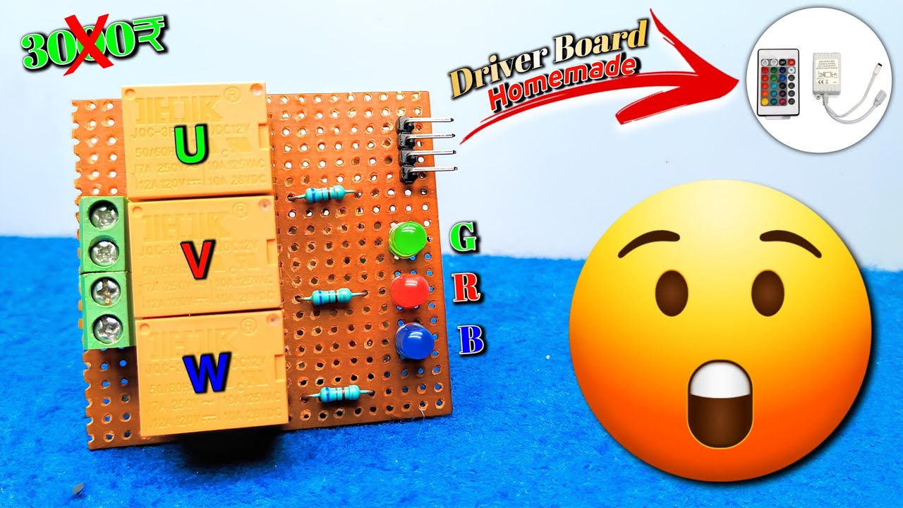 RGB Led controller driver board 🤯 || UVW signal homemade - YouTube