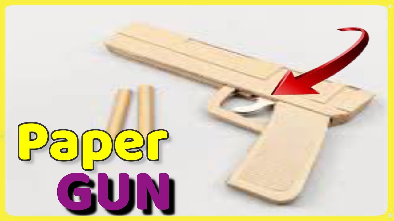 How to make Origami Mini Gun | Origami Cardboard Pistol | Easy origami ...
