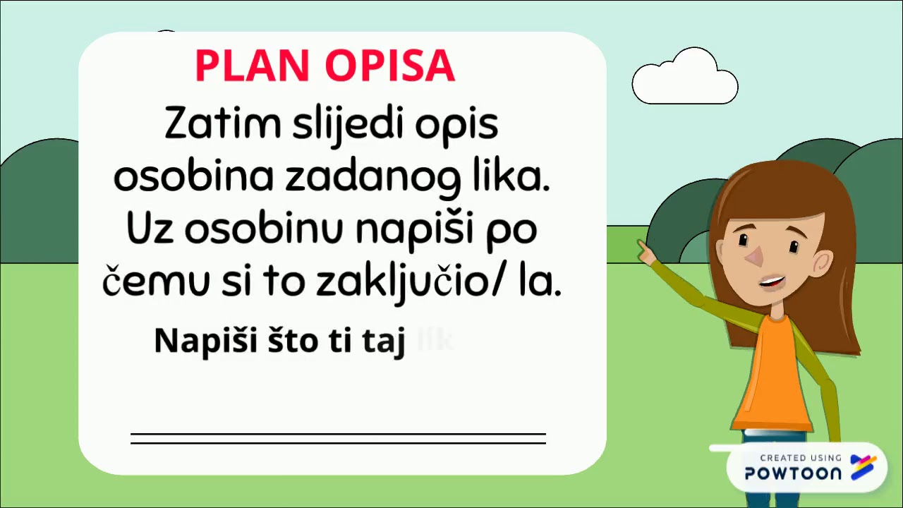 Plan opisa lika - YouTube