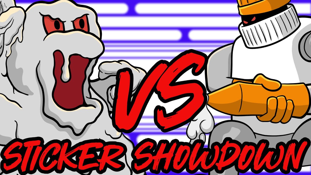 Sticker Showdown: Glue Golem | Glue Monster vs Glue Robot - Drawing a ...
