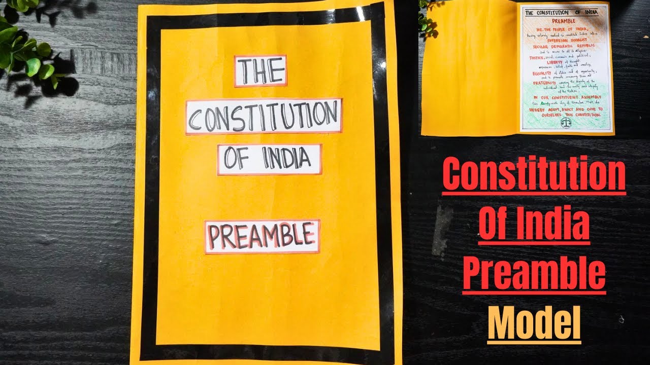 The Constitution of India Preamble model | Preamble of Indian ...