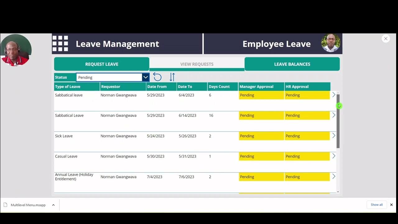 Leave Management Power App - YouTube