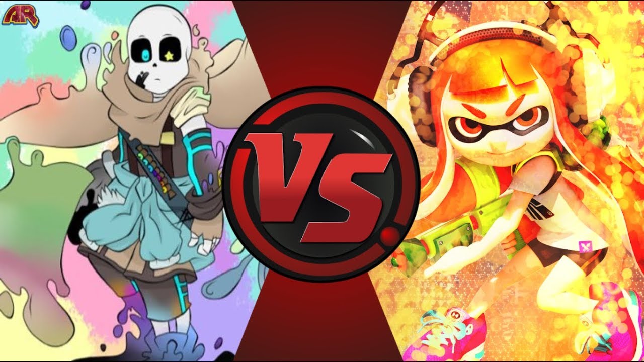 INK!SANS vs INKLING BOY & GIRL (InkTale vs Splatoon) | ONLINE BATTLE ...