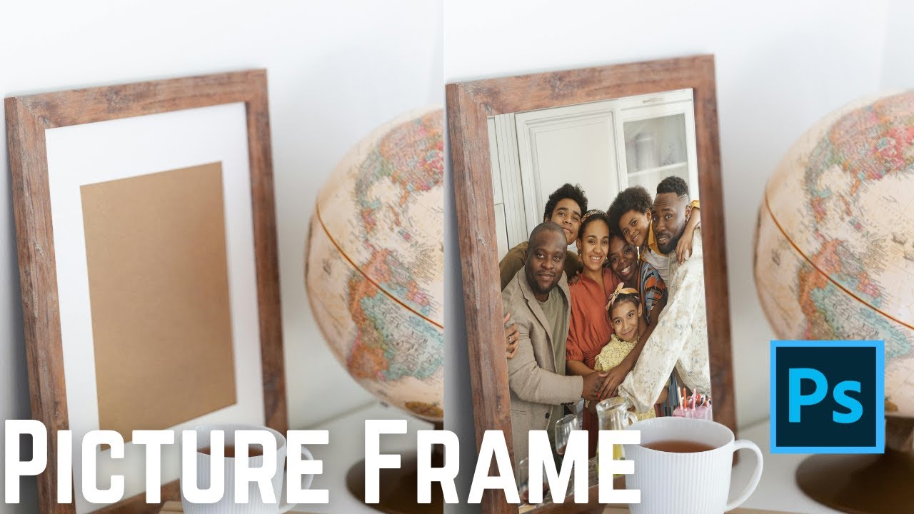 How to Put Images on Perspective Frame in Photoshop - YouTube