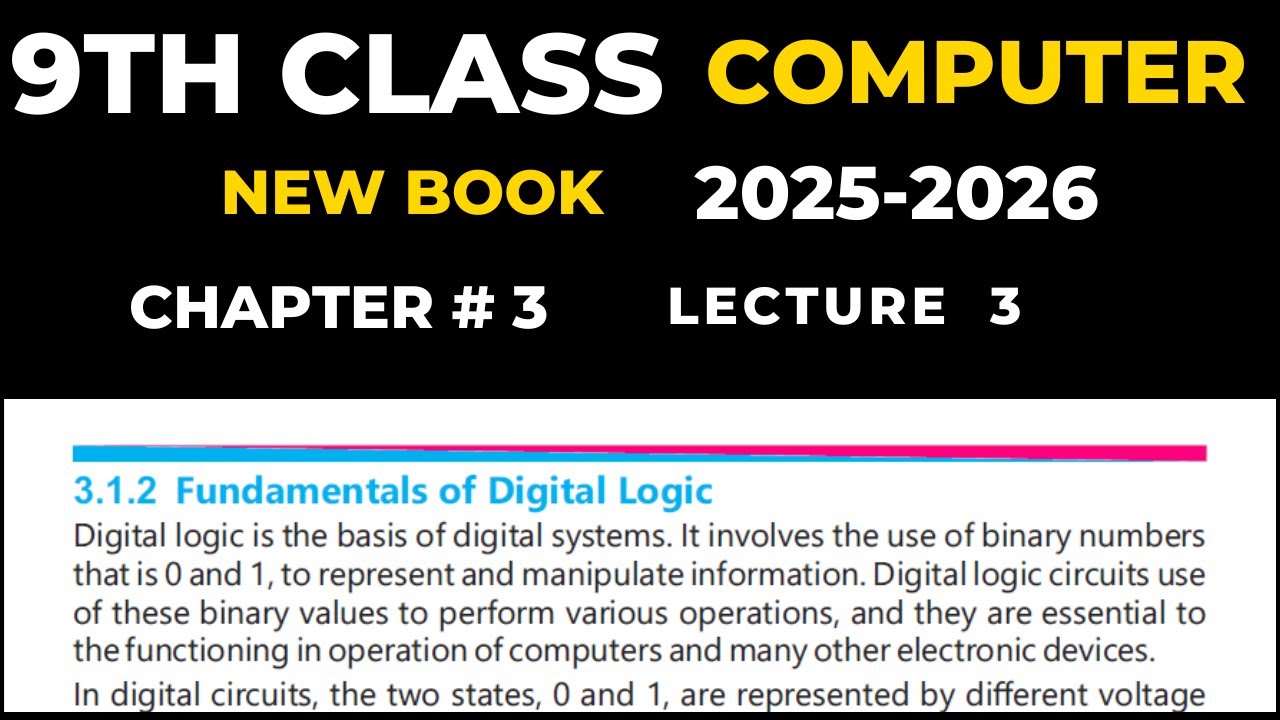 class 9 computer chapter 3 lecture 3 fundamentals of digital logic ...