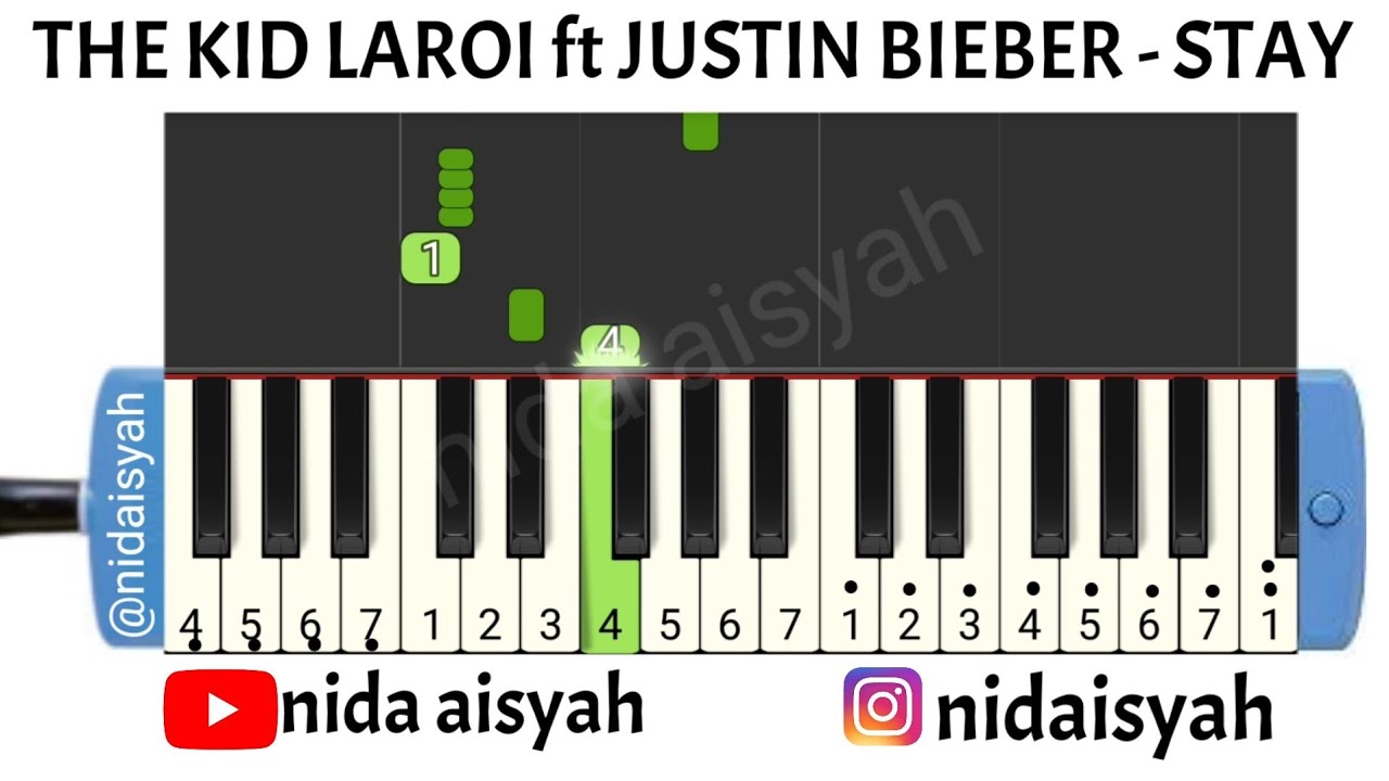 NOT ANGKA PIANIKA STAY THE KID LAROI feat JUSTIN BIEBER | TUTORIAL MAIN ...