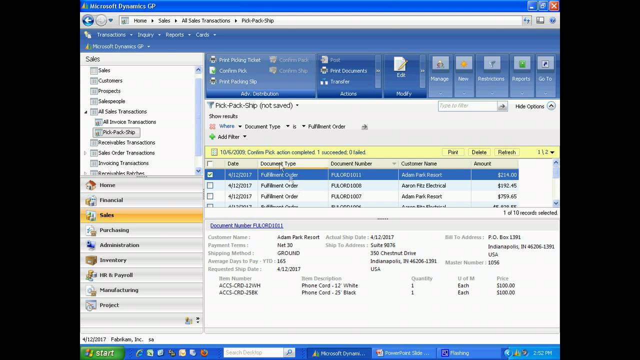 Advanced Distribution in Dynamics GP - YouTube