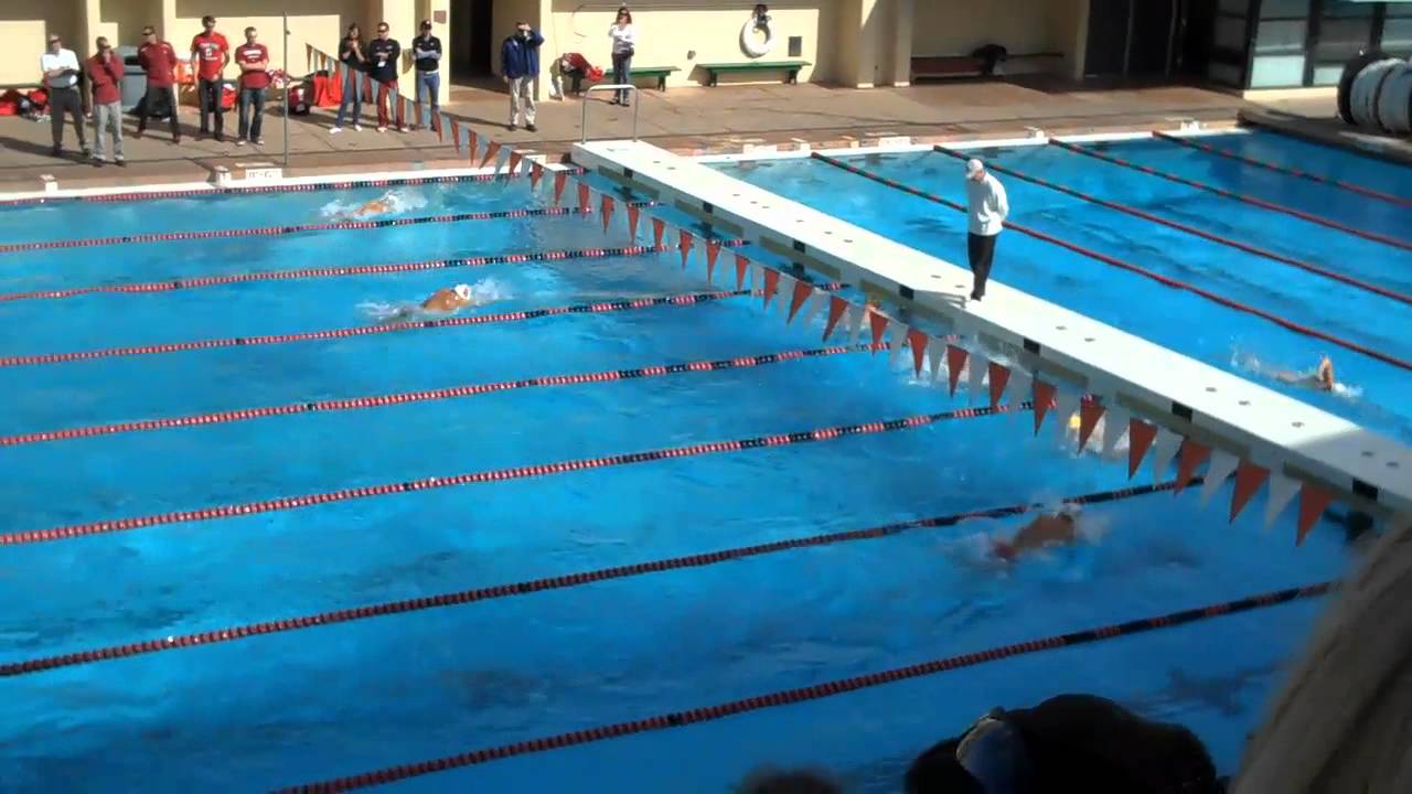 Cal vs Stanford Swim Meet - 2012 - 400 Medley Relay - YouTube