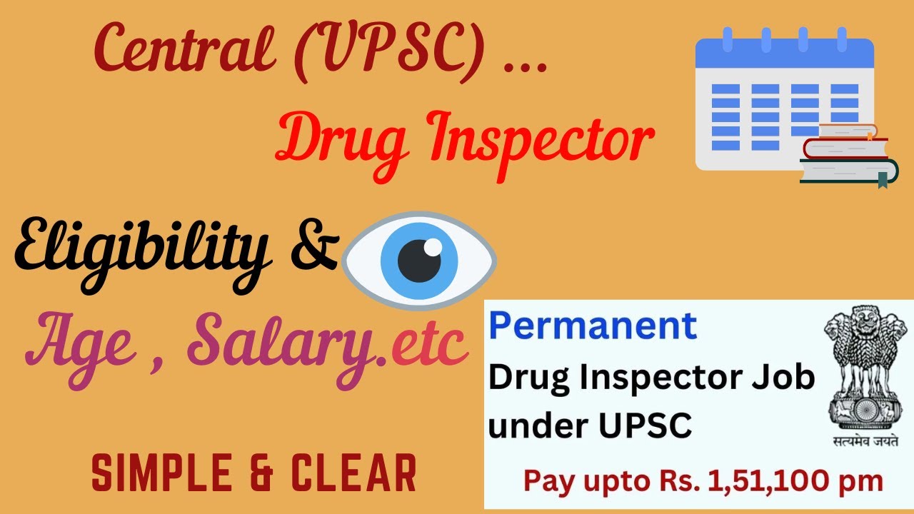 UPSC Central Drug Inspector Notification I Aim Drug Inspector I GDC ...