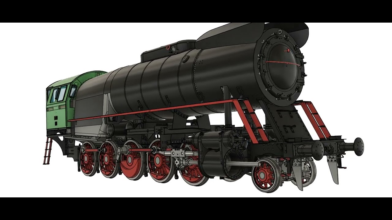 Parowóz Ty 51 3D model - YouTube