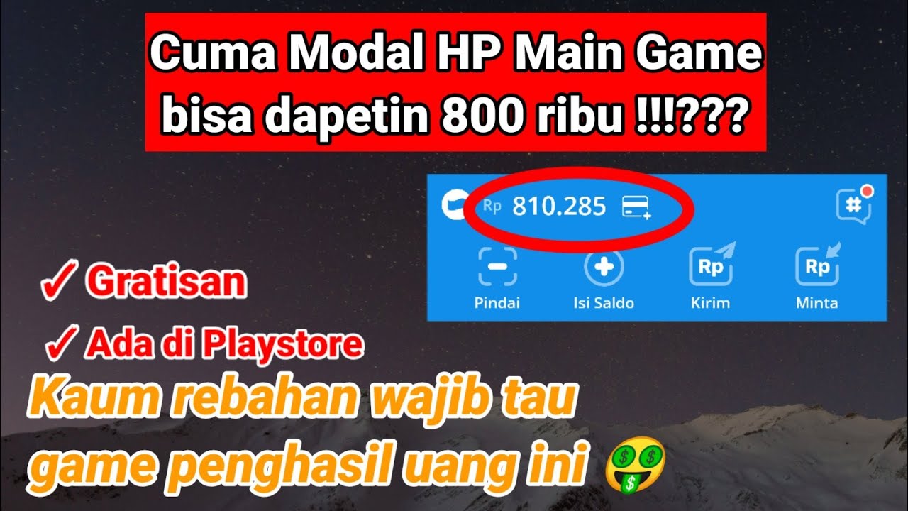 Baru Game Penghasil Uang 2021 L Cuma Main Game Bisa Dapat Uang