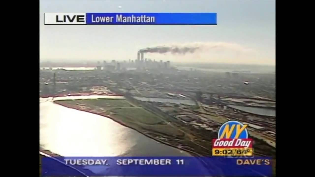 911 2nd plane NY good day wide shot - YouTube