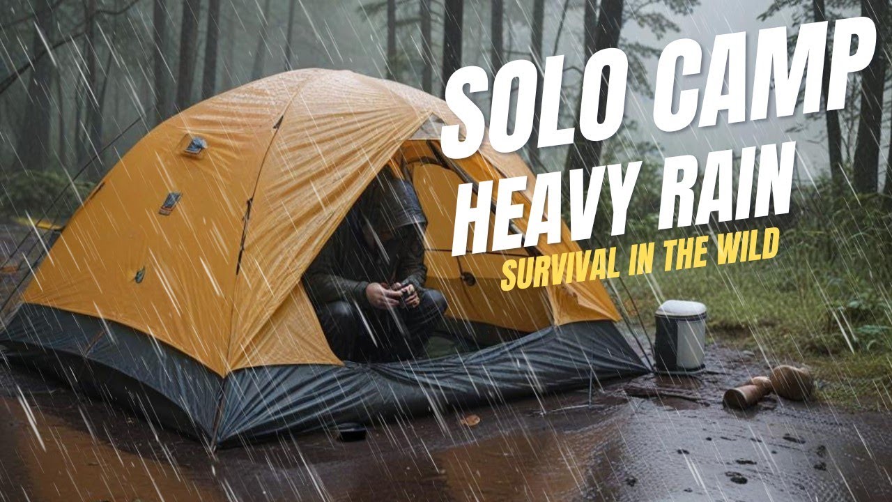 SOLO CAMP IN HEAVY RAIN - SURVIVAL IN THE WILD | Video Compilation ...