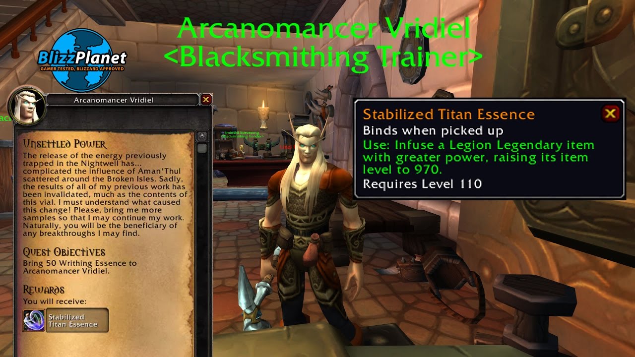 Unsettled Power - Stabilized Titan Essence | World of Warcraft 7.2.5 ...