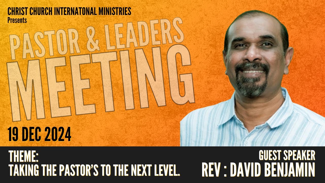 Taking the Pastor’s to the next level | Pastor & Leaders Meeting | Rev ...