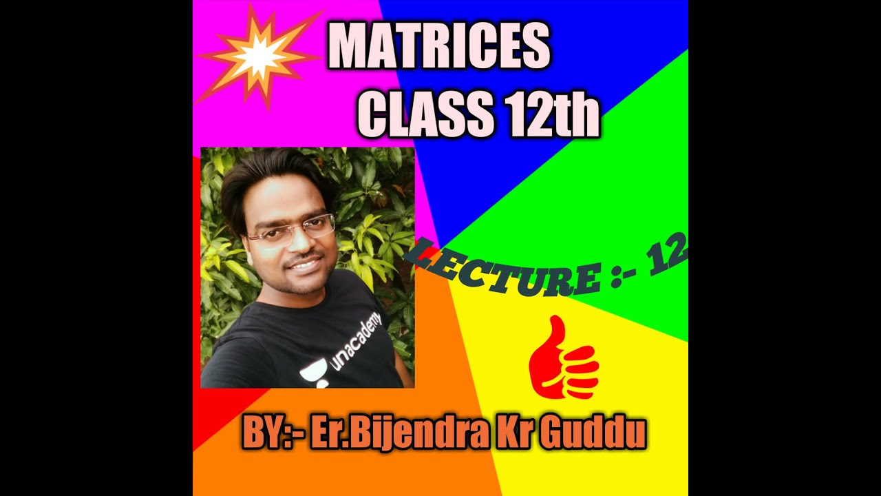 MATRICES Class 12th Math Part 12 (ELEMENTARY OPERATION OF A MATRIX ...