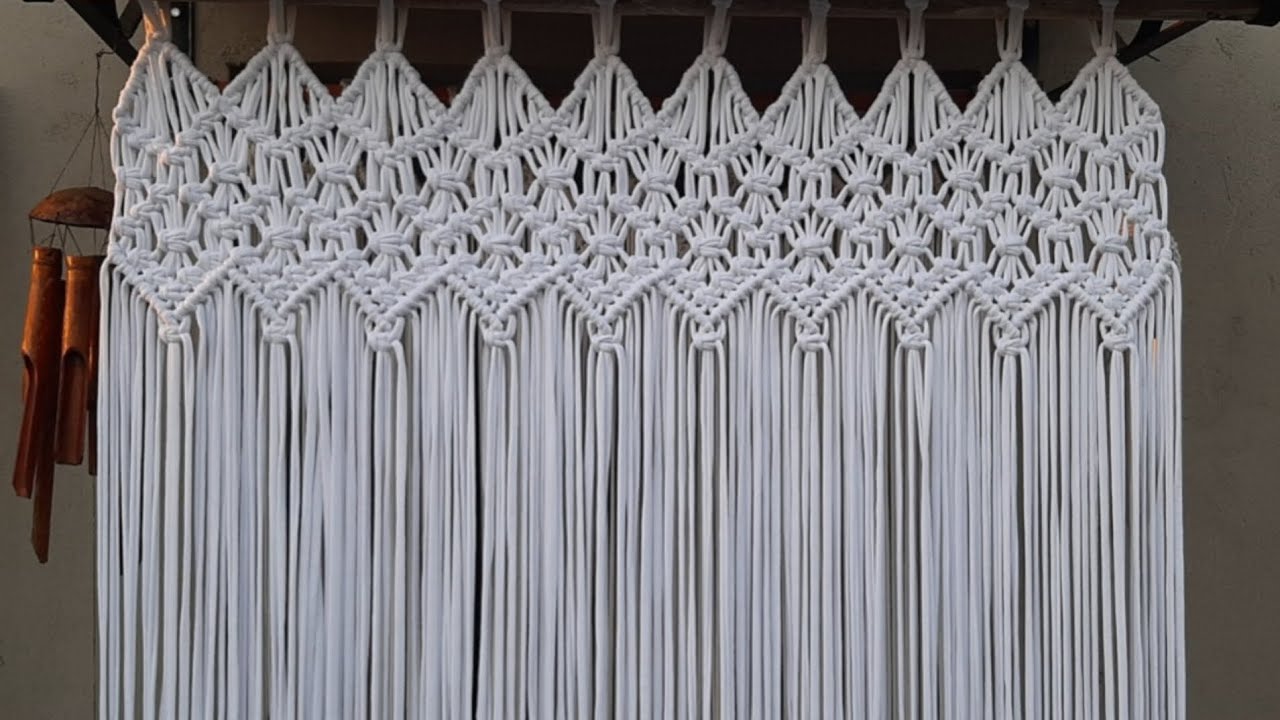 #DIY Paso a Paso Cortina Fácil en Macramé#tutorial #diymacrame - YouTube