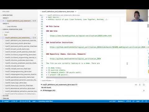 Logical Verification 2020 lecture01 00 preface - YouTube